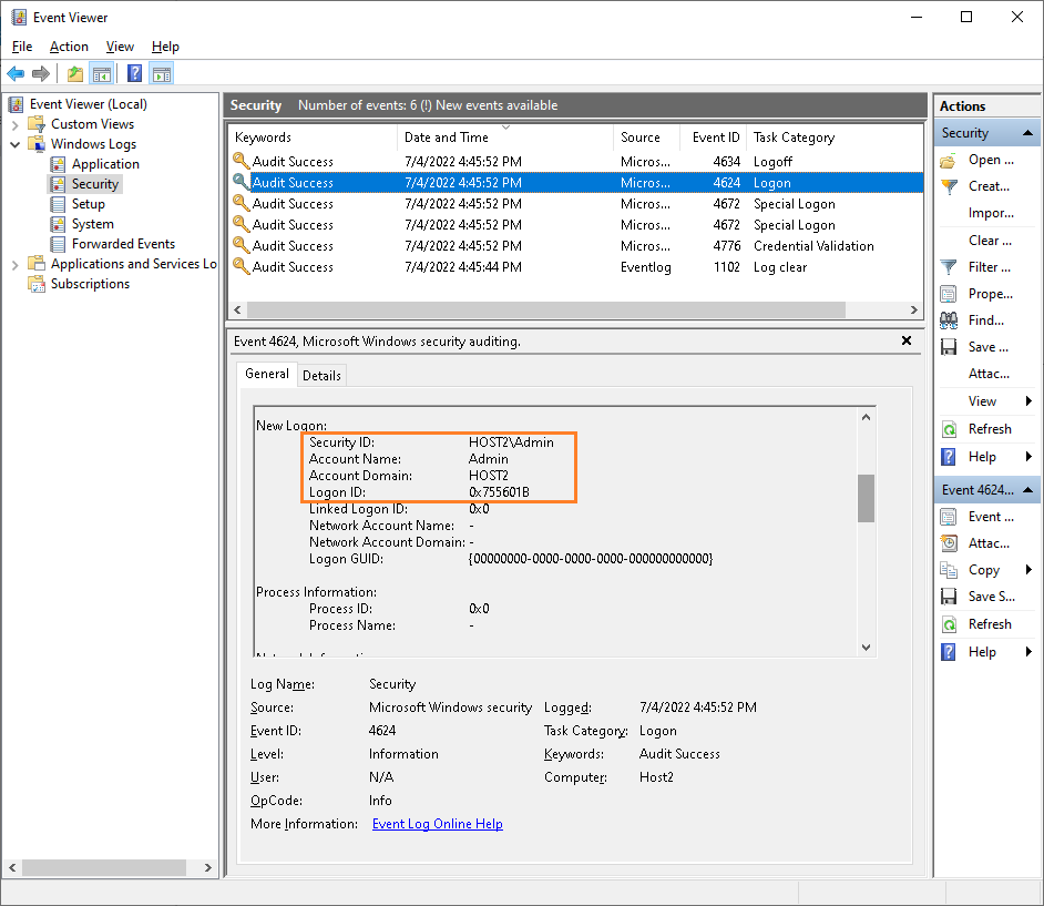 Successful Logon - Microsoft Q&A