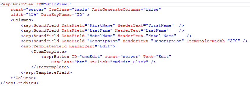 How Can I Click On Gridview Row And Display The Record Of The Row That Was Clicked On Another