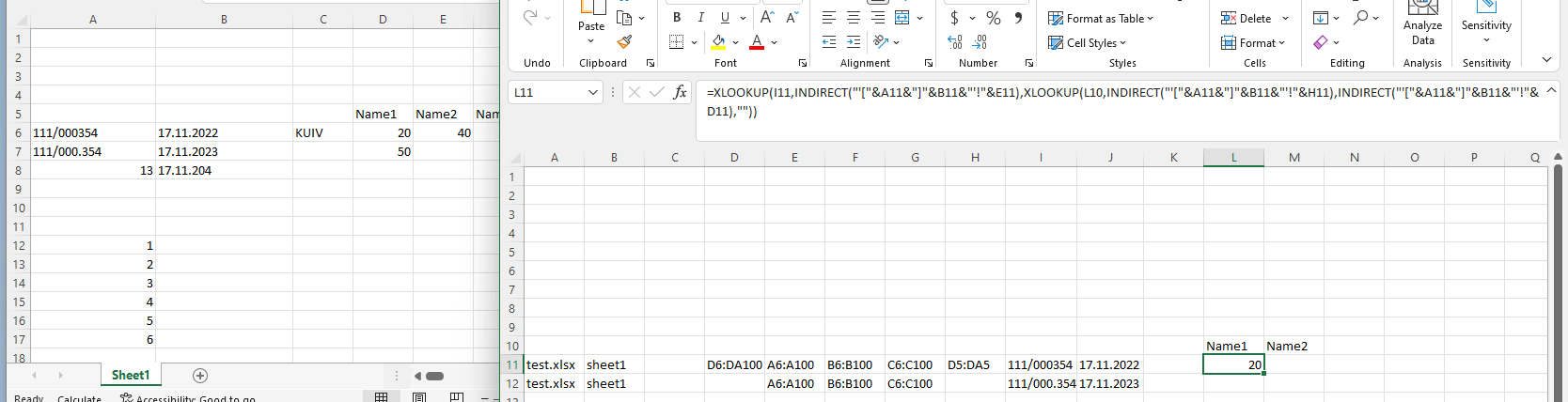 Proper use INDIRECT in XLOOKUP function - Microsoft Q&A