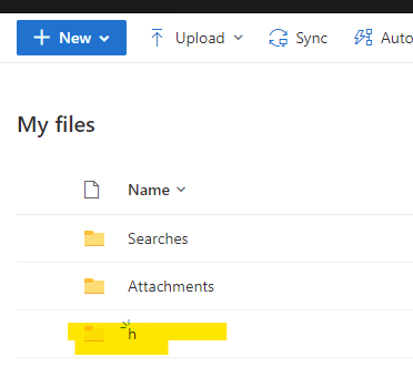 Hi what do the 3 lines at the top of files in one drive mean, please ...