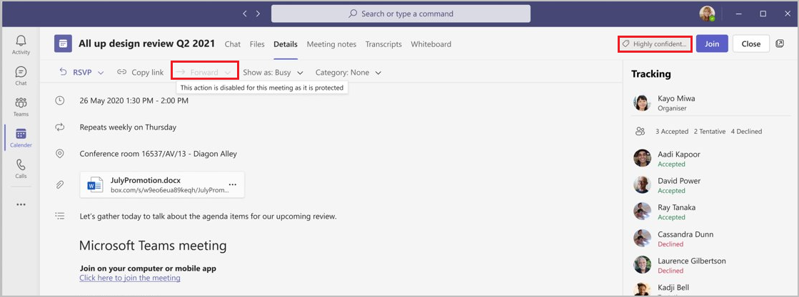 Microsoft Purview: Sensitivity label to protect Email-meeting-invite ...