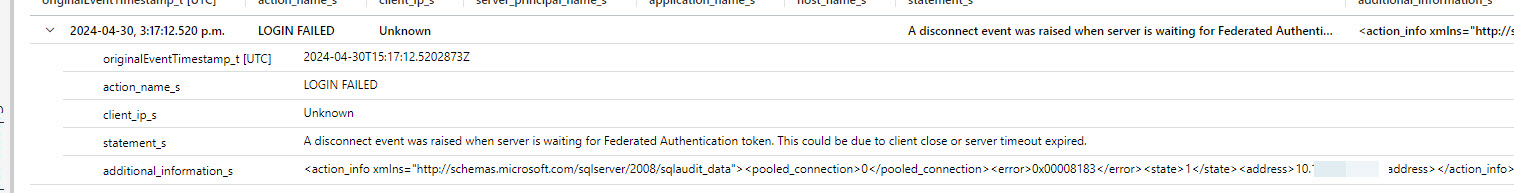 Failed Sql Logins To Mi Coming From Same Subnet As Sqlmanagedinstance Microsoft Qanda
