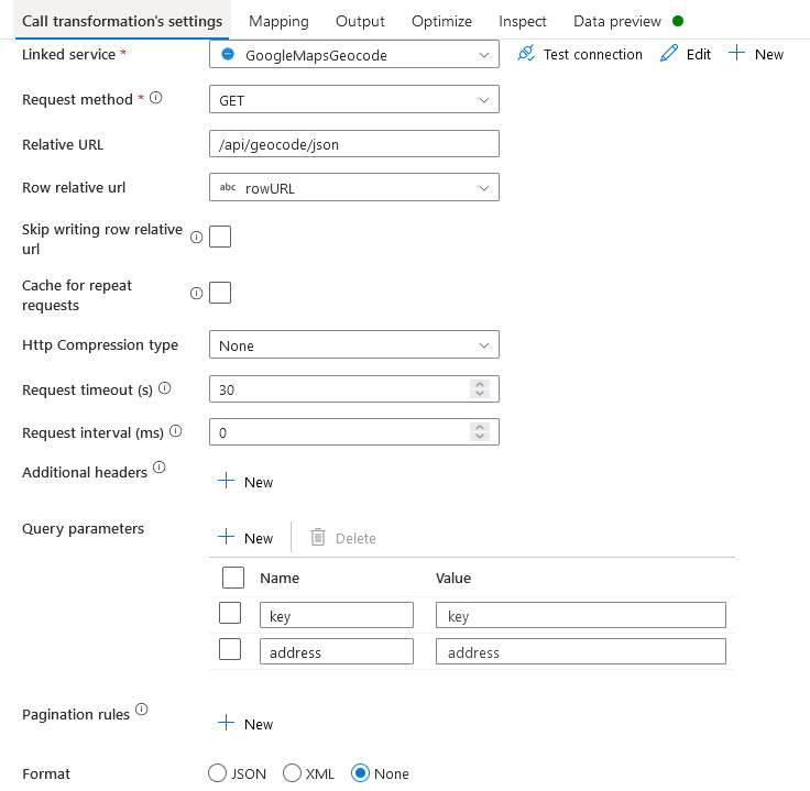 Data Flow External Call Transform Does Not Appear To Add Row Specific Url Query Parameters Or 3606