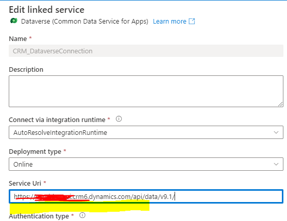 Cannot Parameterize Dynamics Linked Service Microsoft Qanda 0875