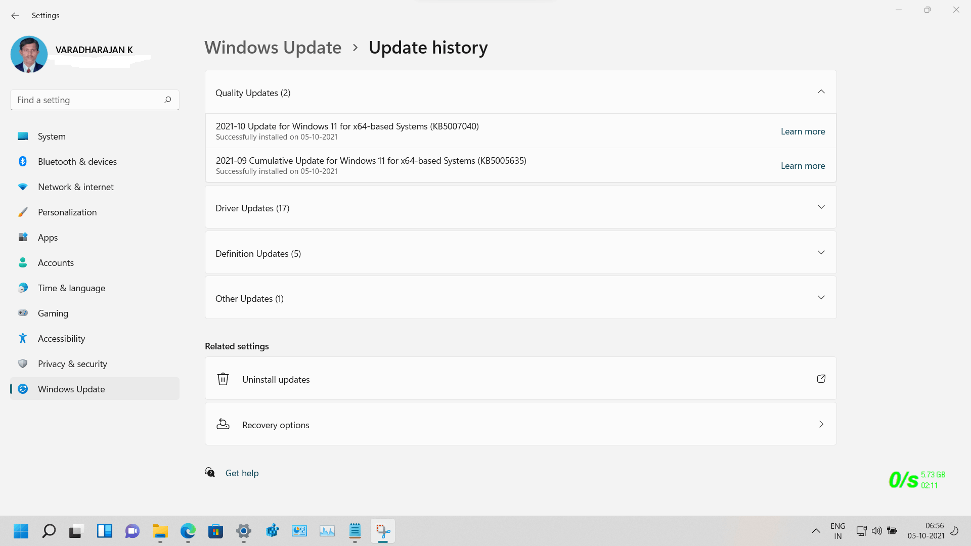 I Installed Windows 11 RTM build no 22000.1 from downloaded iso file ...