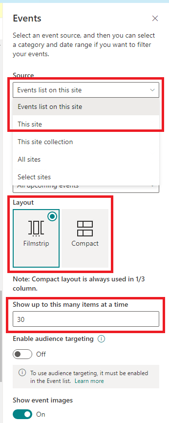 Modern events list functionality is broken - Microsoft Q&A