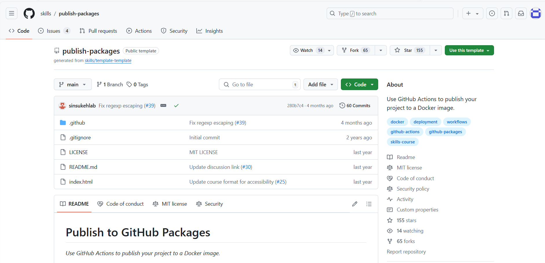 Broken link to exercise | Github Actions Learn Path - Microsoft Q&A
