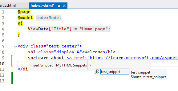 HTML custom snippets not working in Visual Studio 2022 professional ... HTML custom snippets not working in Visual Studio 2022 professional ...