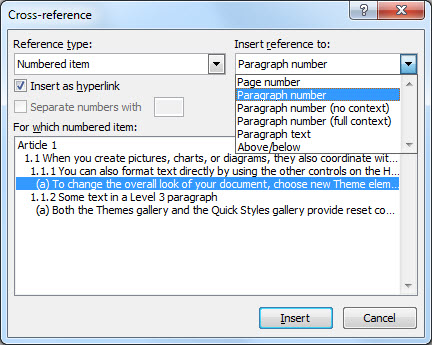Word (any version) - Cross-references NOT showing all numbers for ...