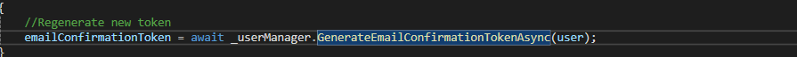 Usermanager generate email confirmation token sometimes returns null - Microsoft Q&A