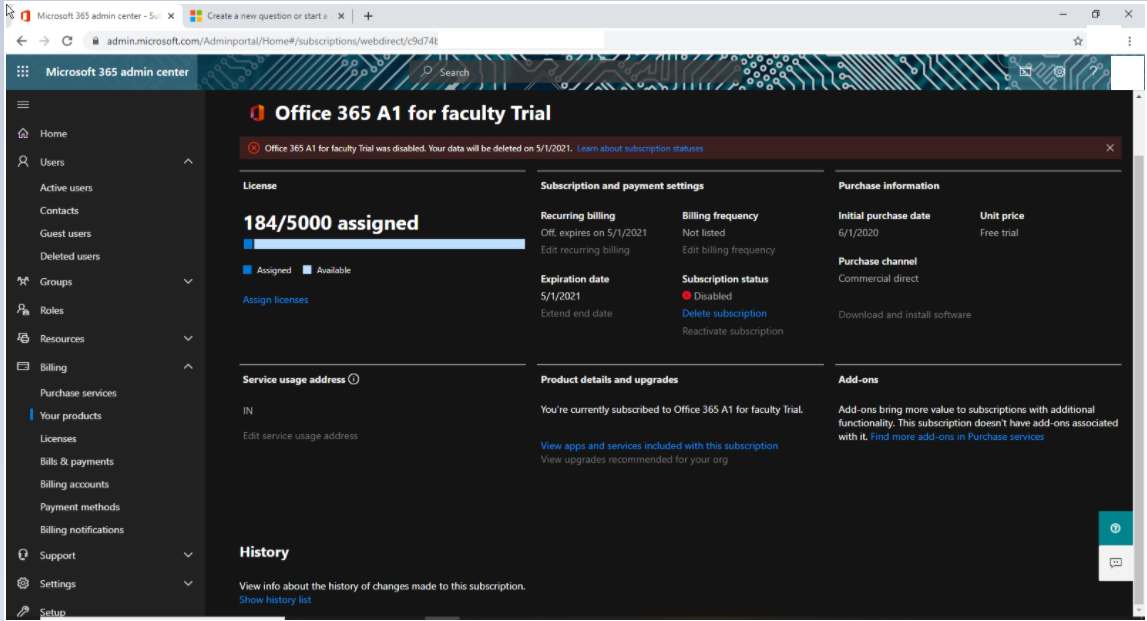 Microsoft 365 A1 for faculty is disabled in my organization - Microsoft Q&A
