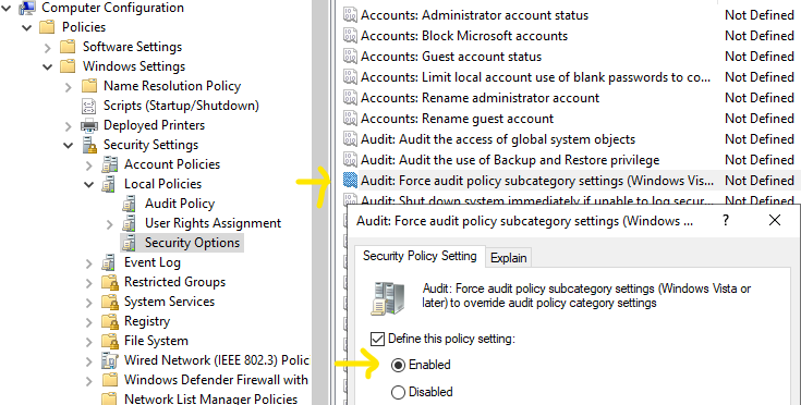 Currently on my Domain Controller I can access to Advanced Audit Policy ...