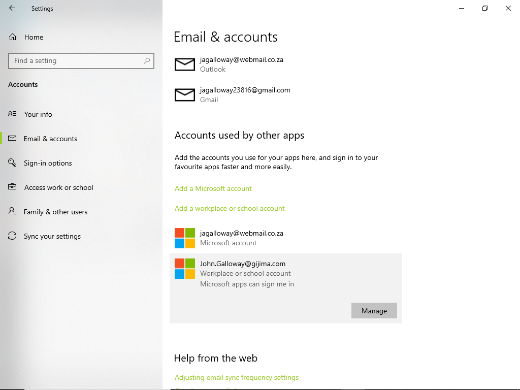 Remove a work account from Windows11 that does not exist any more ...