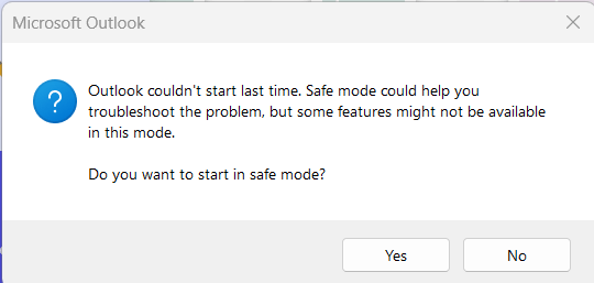Old MS Outlook won't load on Windows 11. New Outlook does load. what is ...