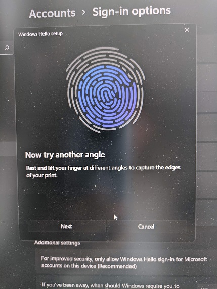 How to notify user "Try another angle" in Fingerprint enroll UI ...