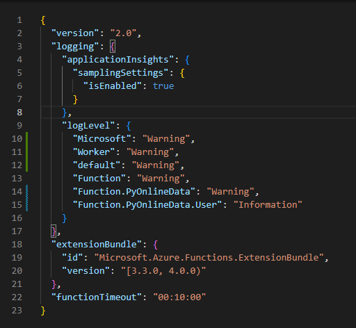 Issue showing ONLY custom logs with Information level of pyhton Az ...