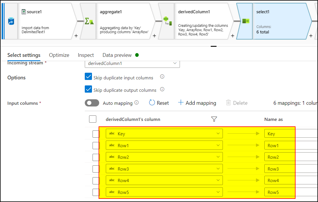 Combine Multiple Rows Into Single Row In Dataflow In Azure Data Factory Microsoft Qanda