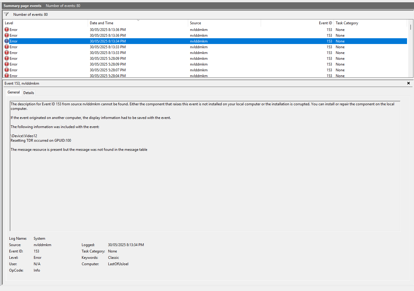 WHEA-Logger Event ID 17 - Microsoft Q&A