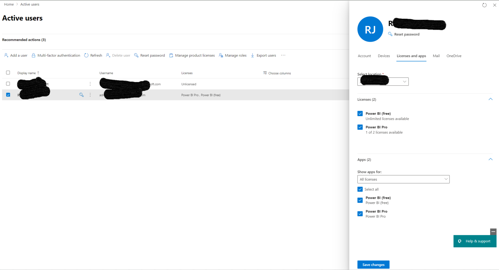 Moving a user from one Power BI pro license to another in a seperate ...
