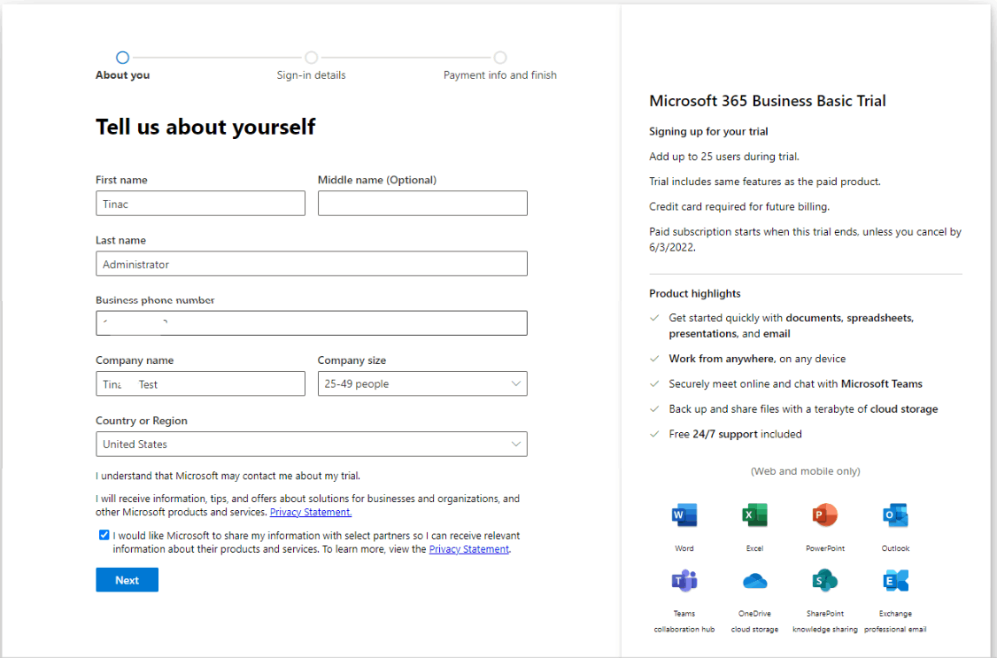 SharePoint Test accounts - Microsoft Q&A