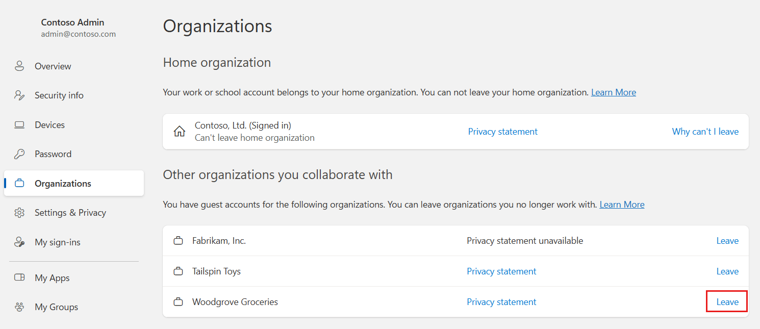 personal account accidentially linked to organization directory ...