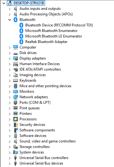 My bluetooth icon is shows but when i search it shows only a particular ...