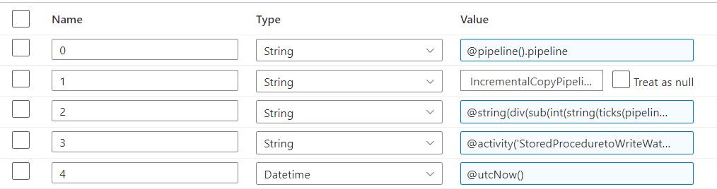 Azure Data Factory - Stored Procedure Activity Parameters - Microsoft Q&A Azure Data Factory - Stored Procedure Activity Parameters - Microsoft Q&A