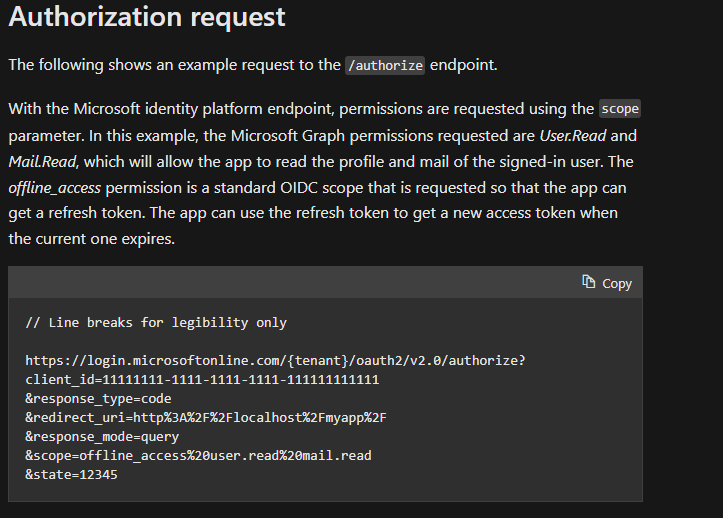Get authorization - Microsoft Q&A
