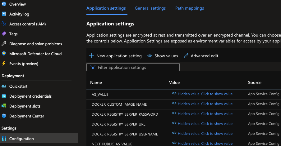 Nextjs App Reading Configuration From Azure App Service Microsoft Qanda