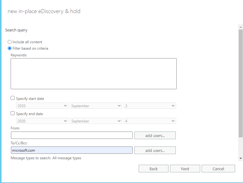 Data Request for Emails - Microsoft Q&A