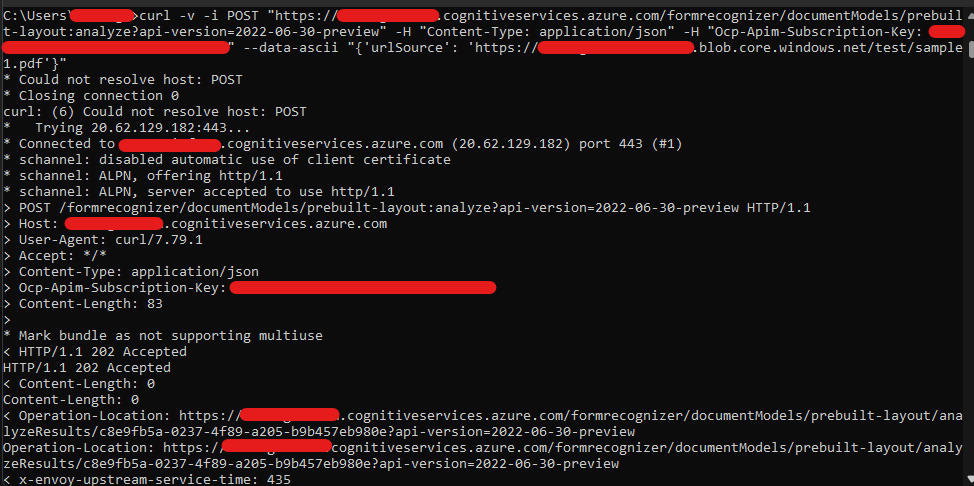 Issues With Get Started Form Recognizer Rest Api 2022 06 30 Preview Microsoft Qanda