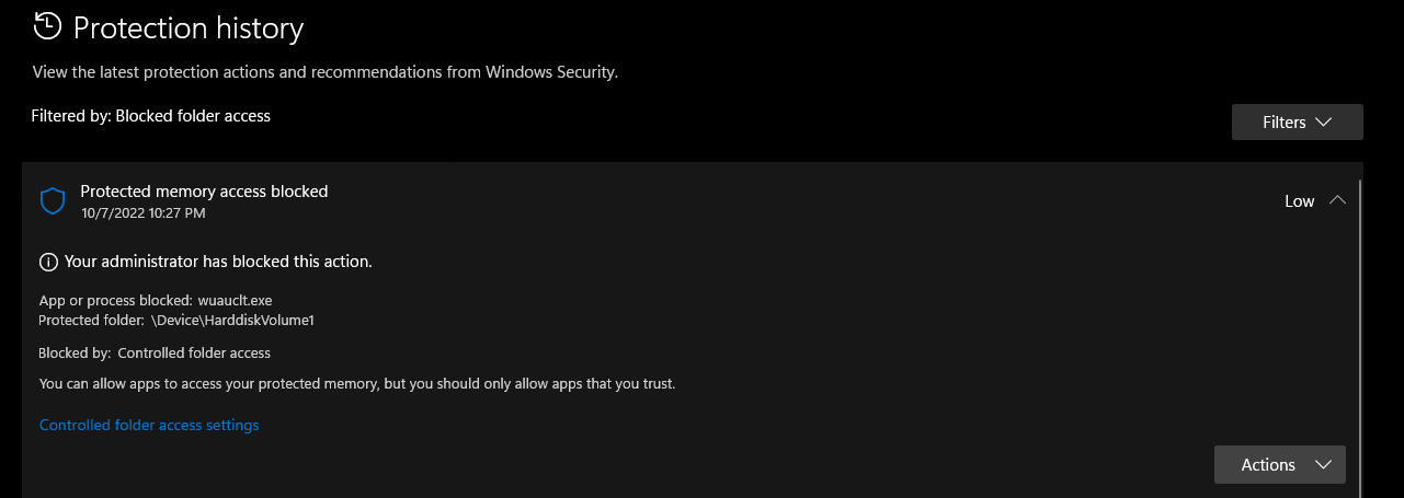 Windows defender blocks the actions of windows processes - Microsoft Q&A