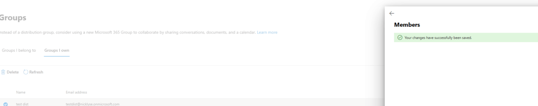 Distribution group owners cannot update their distribution list ...