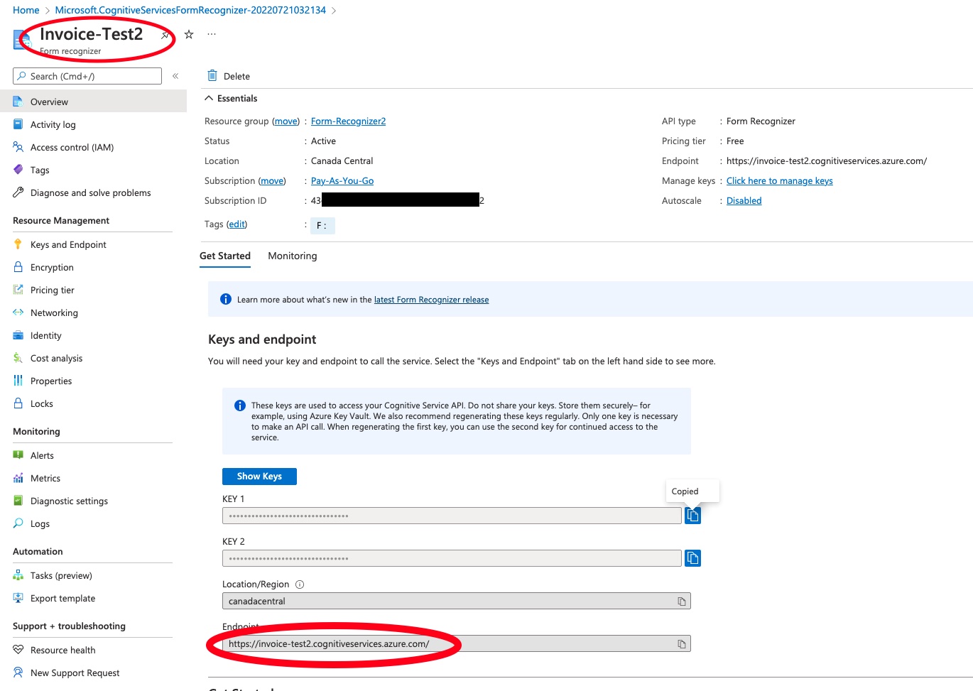 Issues With Get Started Form Recognizer Rest Api 2022 06 30 Preview Microsoft Qanda 