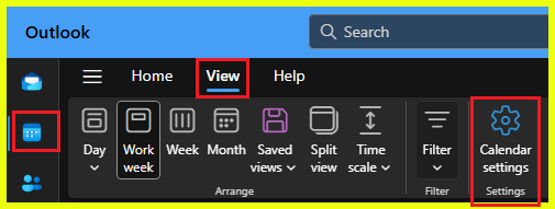 Outlook Calendar 5 day view with 3 day work week - Microsoft Q&A
