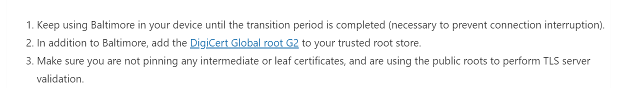 Tls Error On Mqtt Connection To Iot Hub Microsoft Qanda 6193