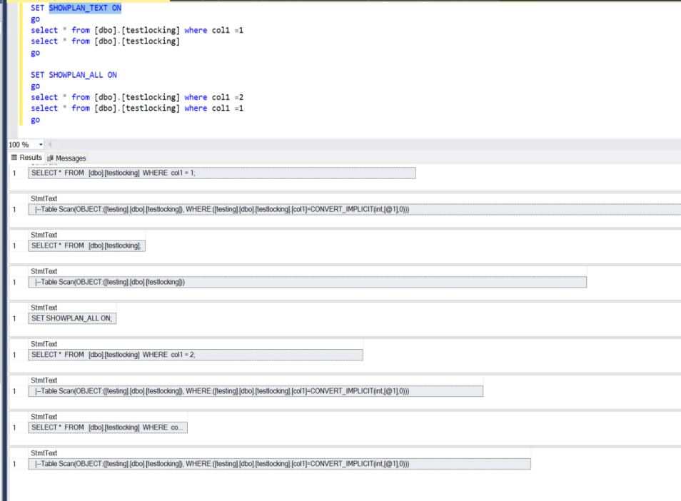 SHOWPLAN_TEXT ON vs SHOWPLAN_ALL ON - Microsoft Q&A SHOWPLAN_TEXT ON vs SHOWPLAN_ALL ON - Microsoft Q&A