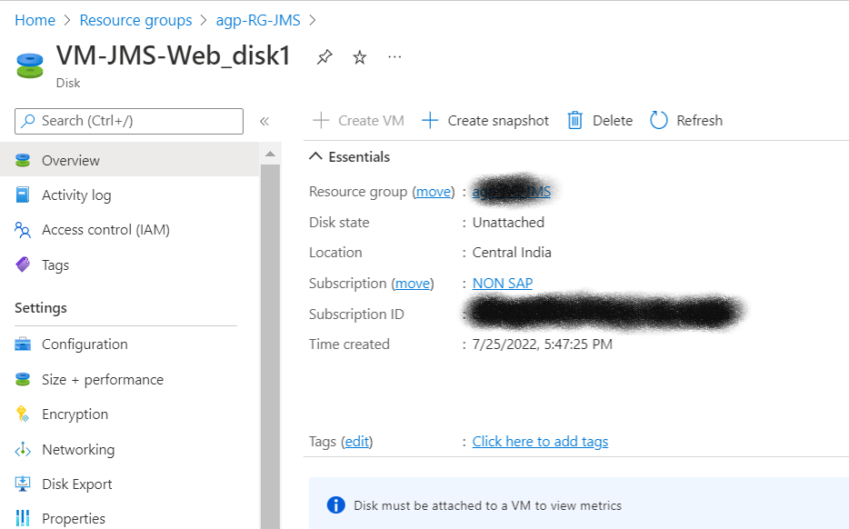 Creating A Vm Using The Managed Disk Created By A Snapshot Microsoft Qanda