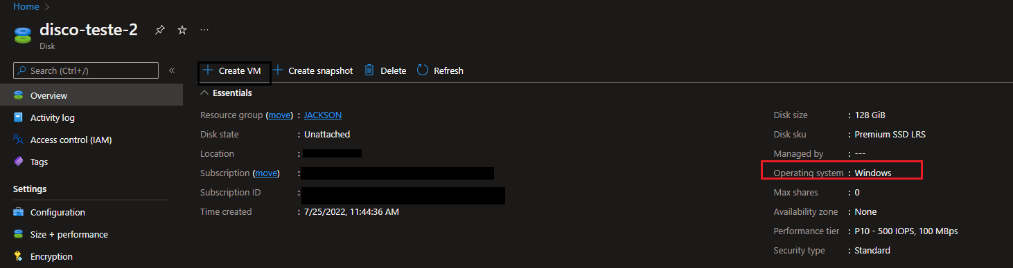 Creating A Vm Using The Managed Disk Created By A Snapshot Microsoft Qanda