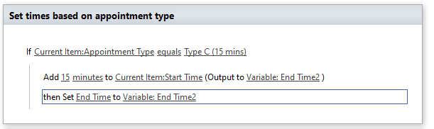 SharePoint 2013 Calendar: How to set End Time based on Appointment Type ...