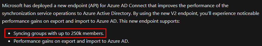 Azure Ad connect sync errors for groups that have too many members - Microsoft Q&A