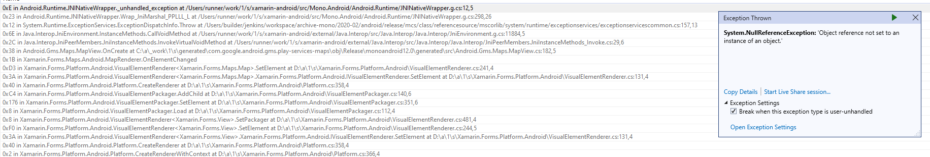 Xamarin Forms Map App Crashes Microsoft Qanda