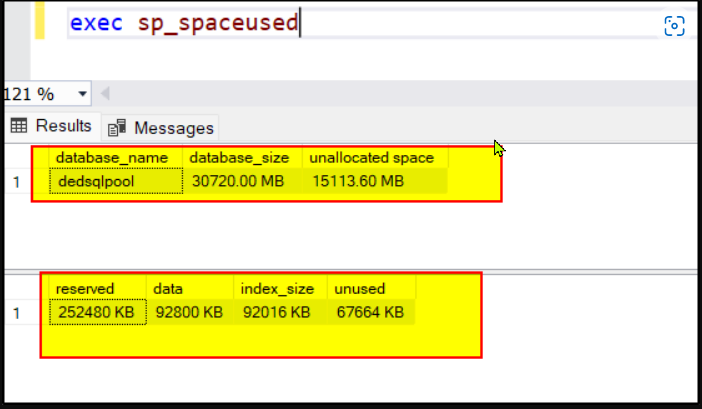 Total Sqlpool Storage Size Microsoft Qanda