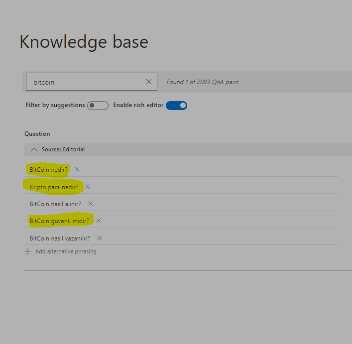 QnA Maker Portal Kbase Test raises error Bad Argument startIndex cannot ... QnA Maker Portal Kbase Test raises error Bad Argument startIndex cannot ...