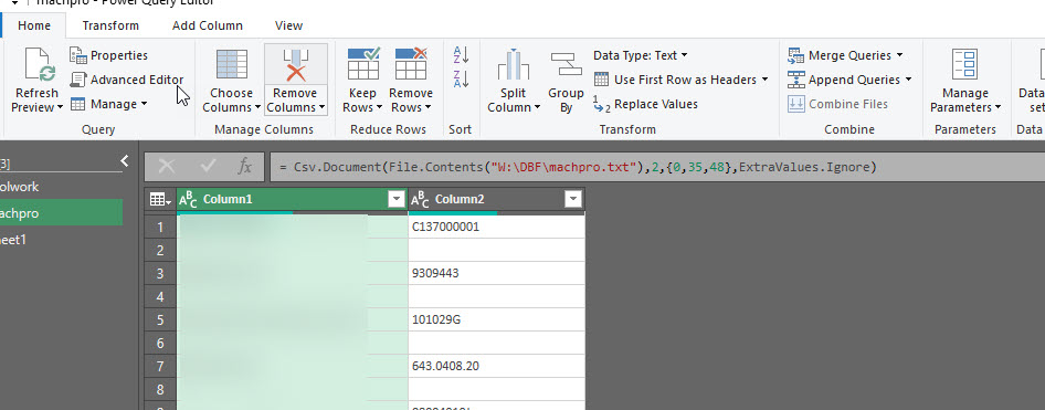 Powerquery Is Not Creating Columns Based On Fixed Width From Txt File Microsoft Qanda