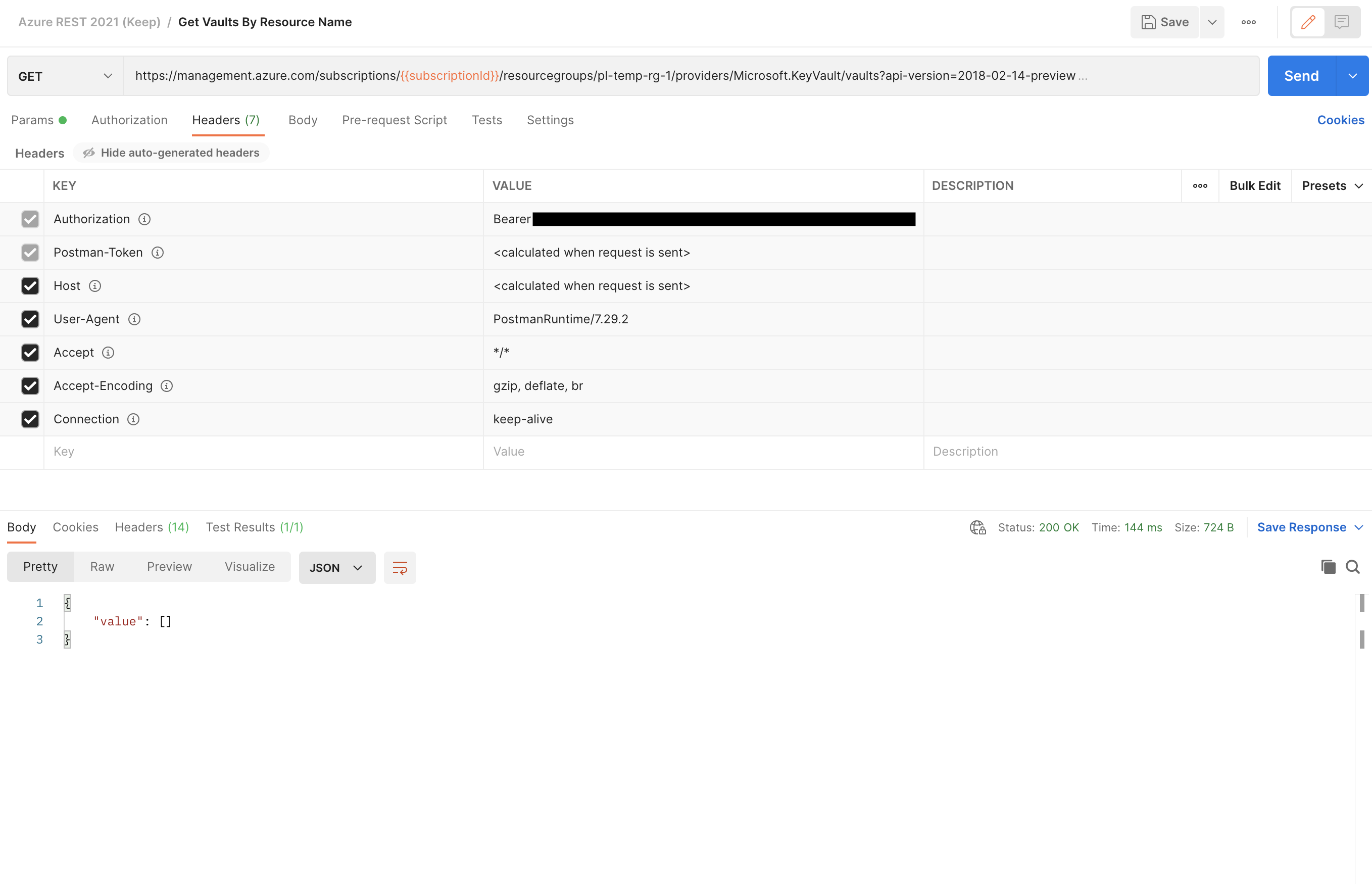 Newly Created Resource Groupkeyvault Doesnt Appear In Get Api To Fetch Resource Groups Key