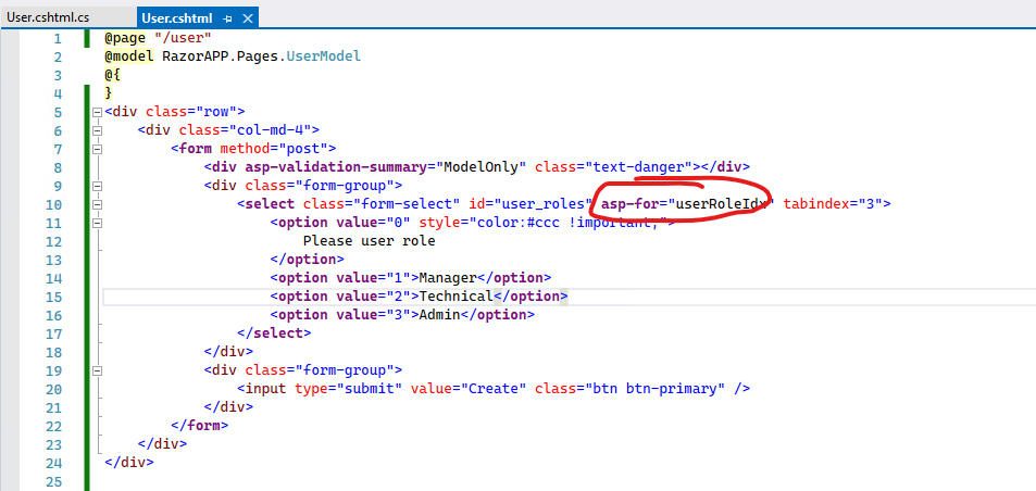 How to set selected user_roles from Model valuel? - Microsoft Q&A