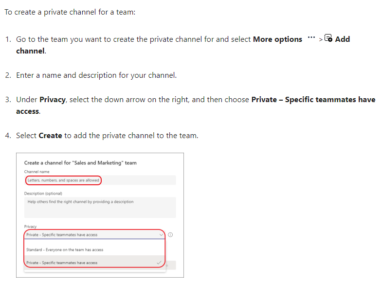 Restricted access to team channel and not to the team and general ...