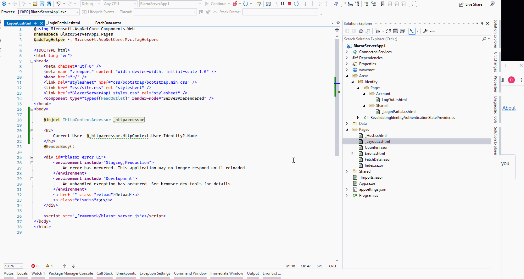 Blazor Server Layout Appstate Values Microsoft Qanda