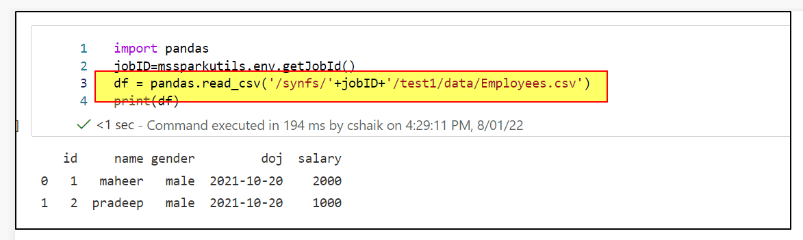 Can T Write Pandas Df To Adls From Synapse Notebook No Such File Or Directory Exists